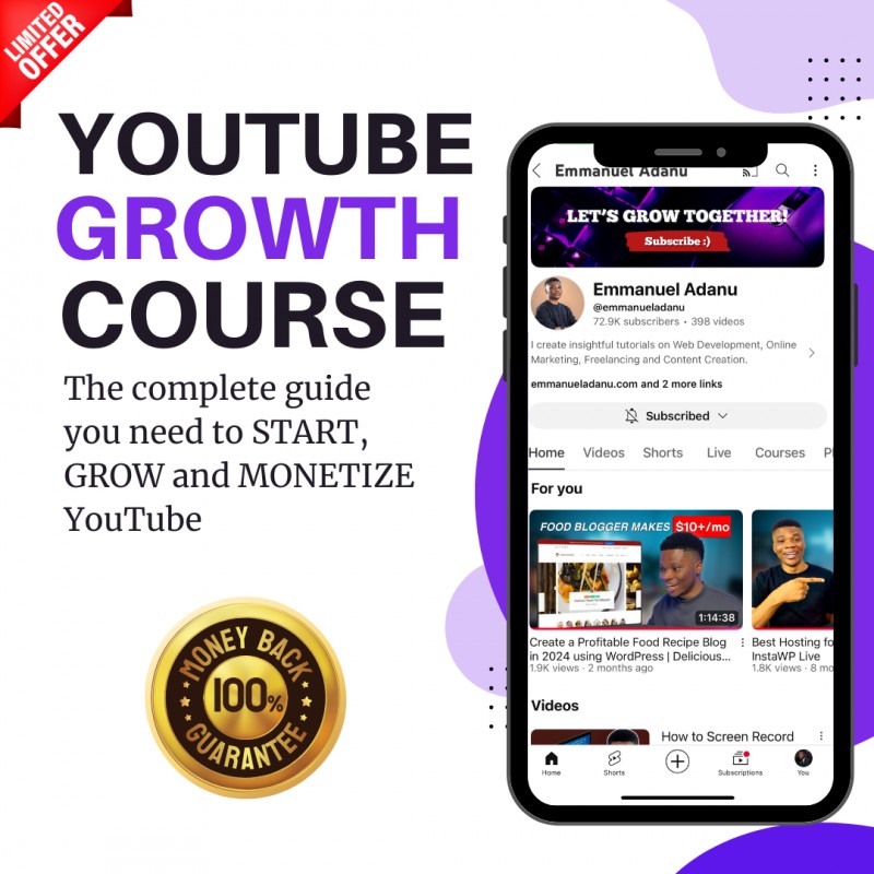 Buy YouTube Growth Course: Learn How to Start, Grow and Monetize ...
