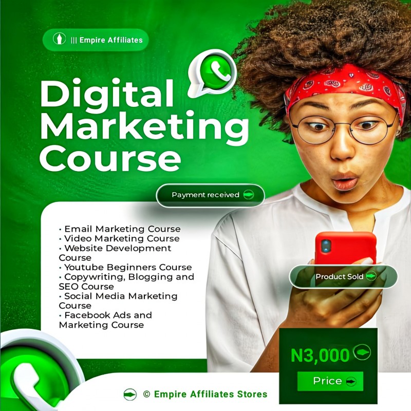 Buy DIGITAL MARKETING COURSE by EMPIRE AFFILIATES on Selar
