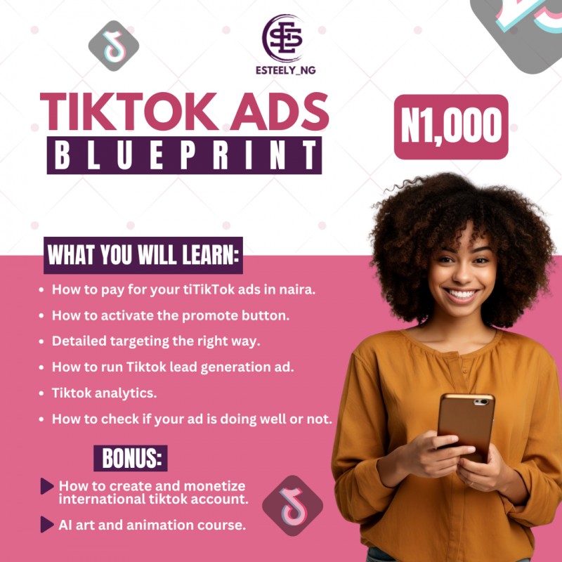 Buy TIKTOK ADS BLUEPRINT by Esteely_ng on Selar