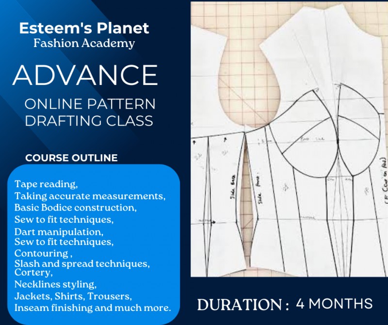 Buy Advance Online Pattern Drafting and professional sewing course by ...