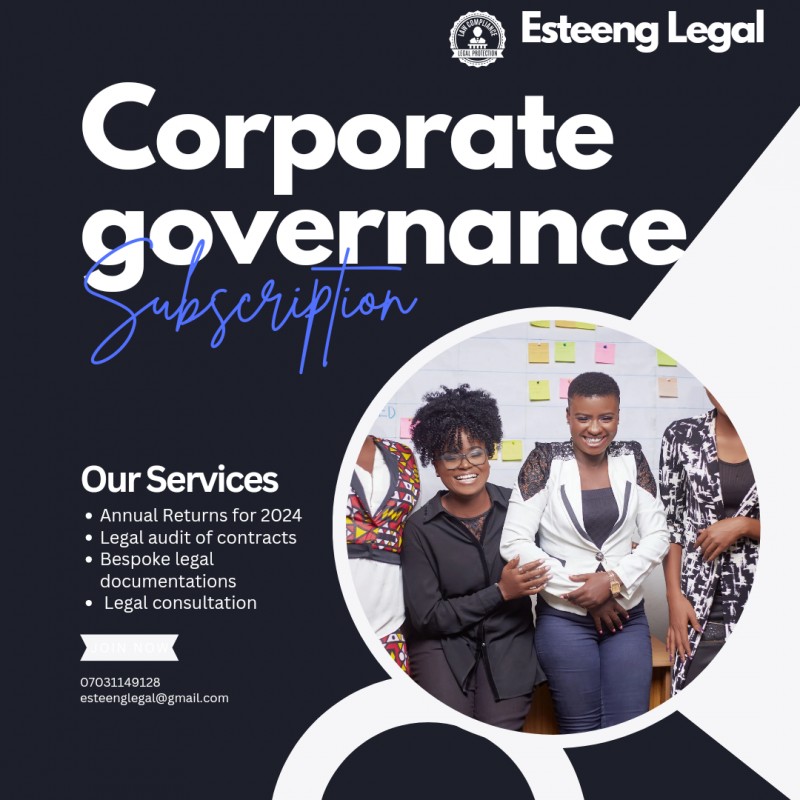 Subscribe Corporate governance subscription by Esther Akaa on Selar