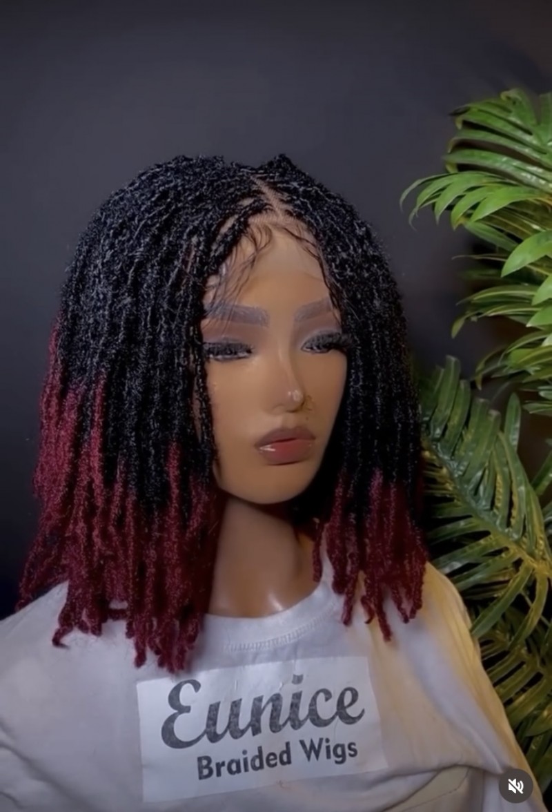Buy Full lace short locs wig by Eunice braided wigs on Selar