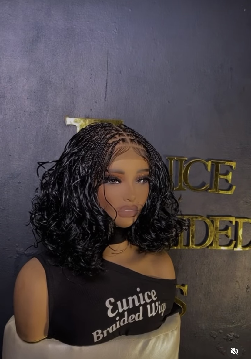 Buy Glueless French curls braided wig by Eunice braided wigs on Selar