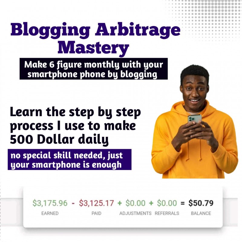 Buy BLOGGING ARBITRAGE MASTERY: Learn the Step by Step Process of Blogging by F-D Tech on Selar.co