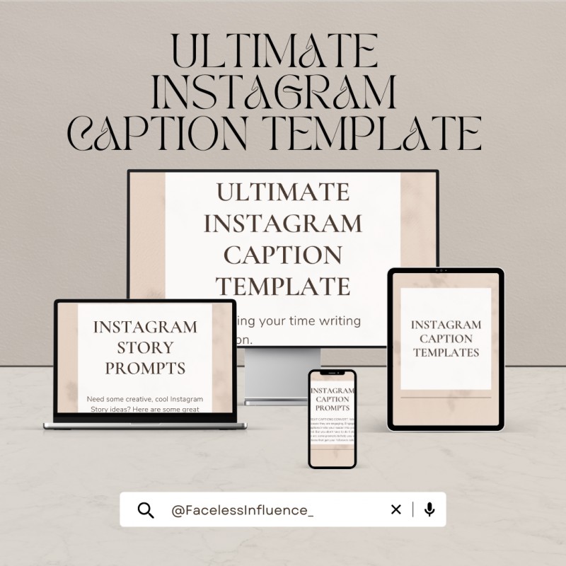 Buy ULTIMATE INSTAGRAM CAPTION AND STORY TEMPLATE by FACELESS INFLUENCE ...