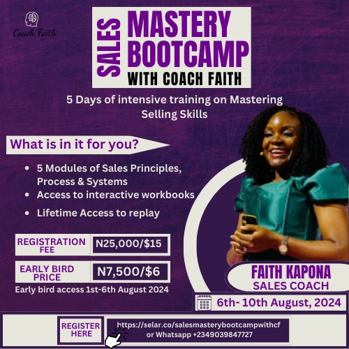 Buy Sales Mastery Bootcamp by Faith Kapona on Selar