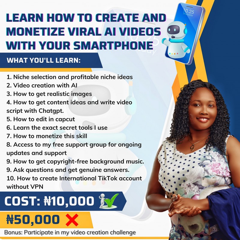 Buy AI Viral Video Creation With Smartphone by Faith Amaole Adaeze on Selar