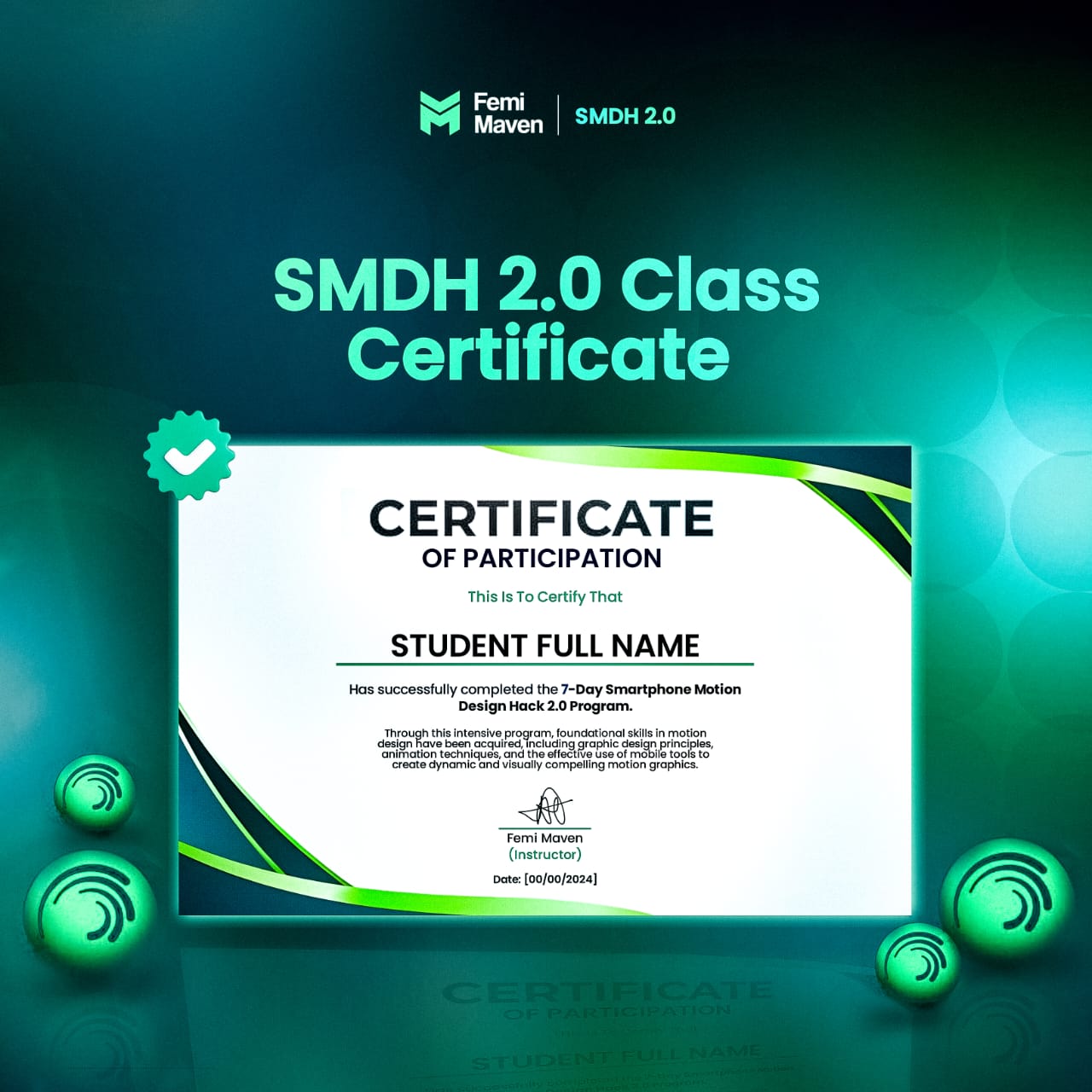 Buy SMDH 2.0 CERTIFICATE by Femi Maven on Selar.co