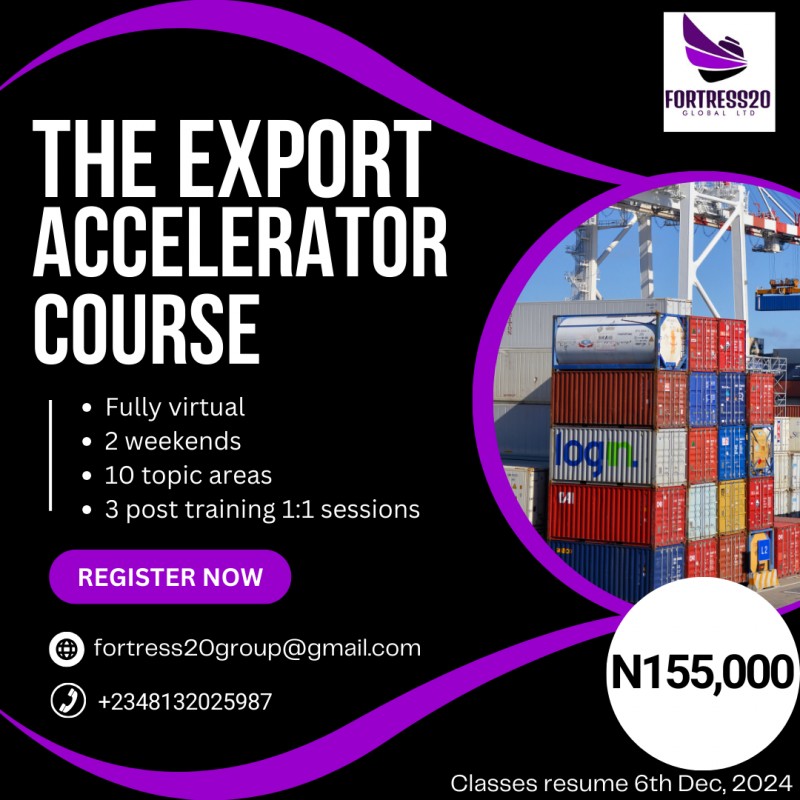 Buy Export Accelerator Course by Fortress20 Global Ltd on Selar