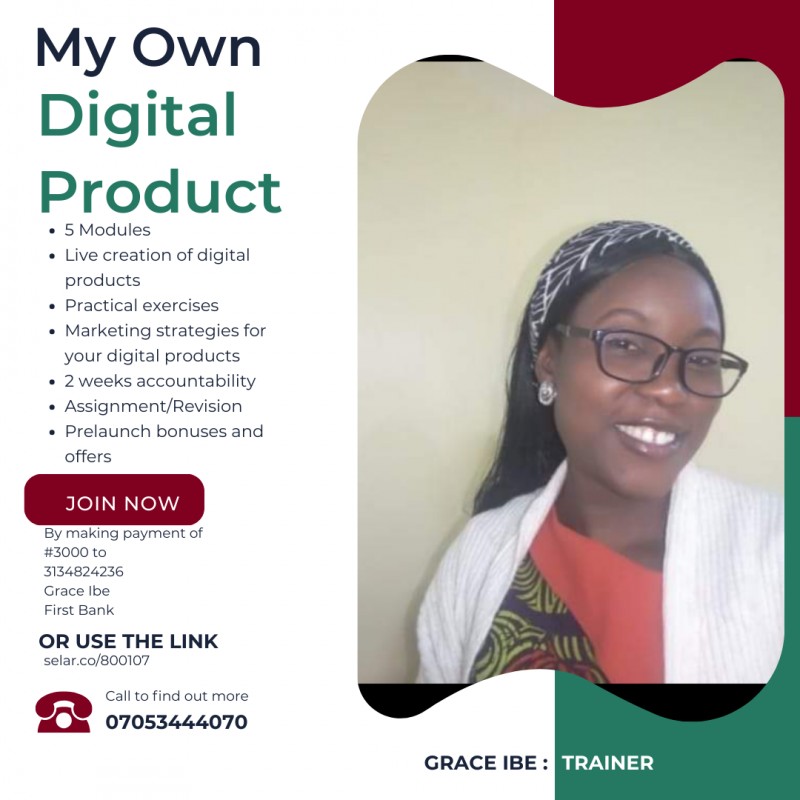Buy My Own Digital Product by Grace Ibe on Selar