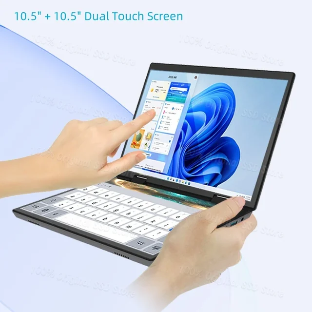 Buy Intel N95 CPU Dual Screen Laptop 14"+14 " 2K Touch Screen Notebook ...