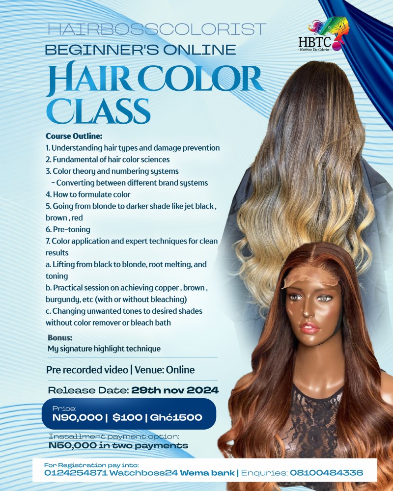 Buy Online coloring course for beginners by Hairboss24 on Selar