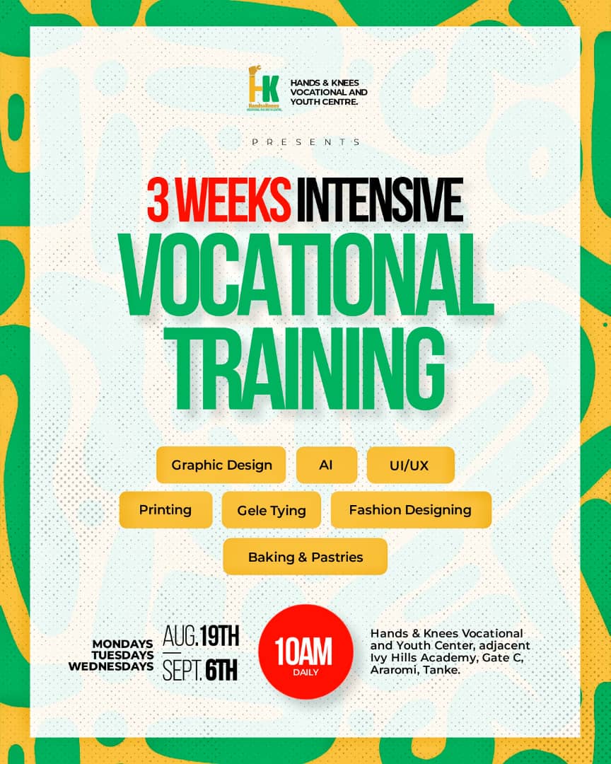 Buy 2024 SUMMER SKILL ACQUISITION PROGRAMME by Hands & Knees Vocational and Youth Centre on Selar