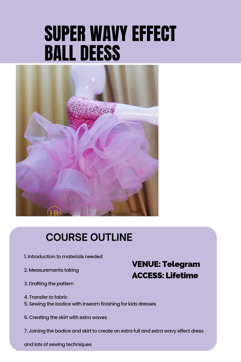 Buy SUPER WAVY EFFECT BALL DRESS by Ebinum Henrietta on Selar