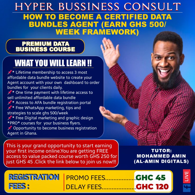 Buy HOW TO BECOME DATA BUNDLE AGENT // EARN GHS 500/WEEK SELLING ...