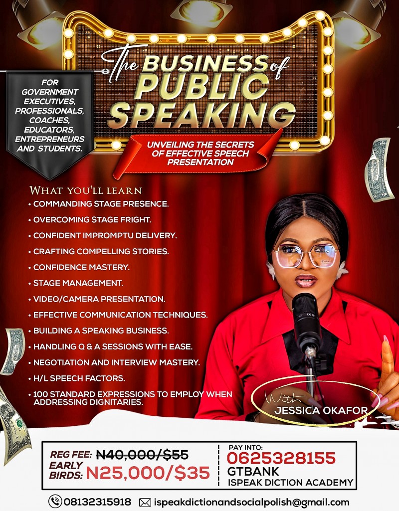 Buy BUSINESS OF PUBLIC SPEAKING MENTORSHIP(Become a Powerful Public Speaker) by Jessica Okafor ...
