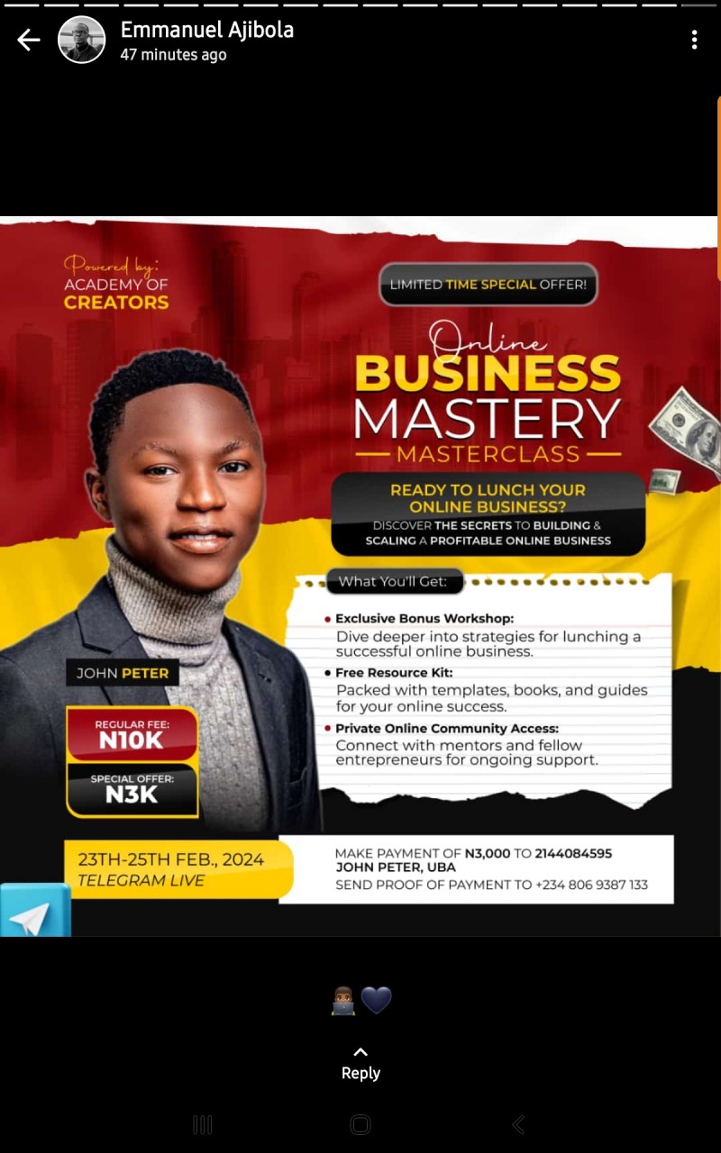 Buy Online Business Mastery Masterclass by John Peter on Selar