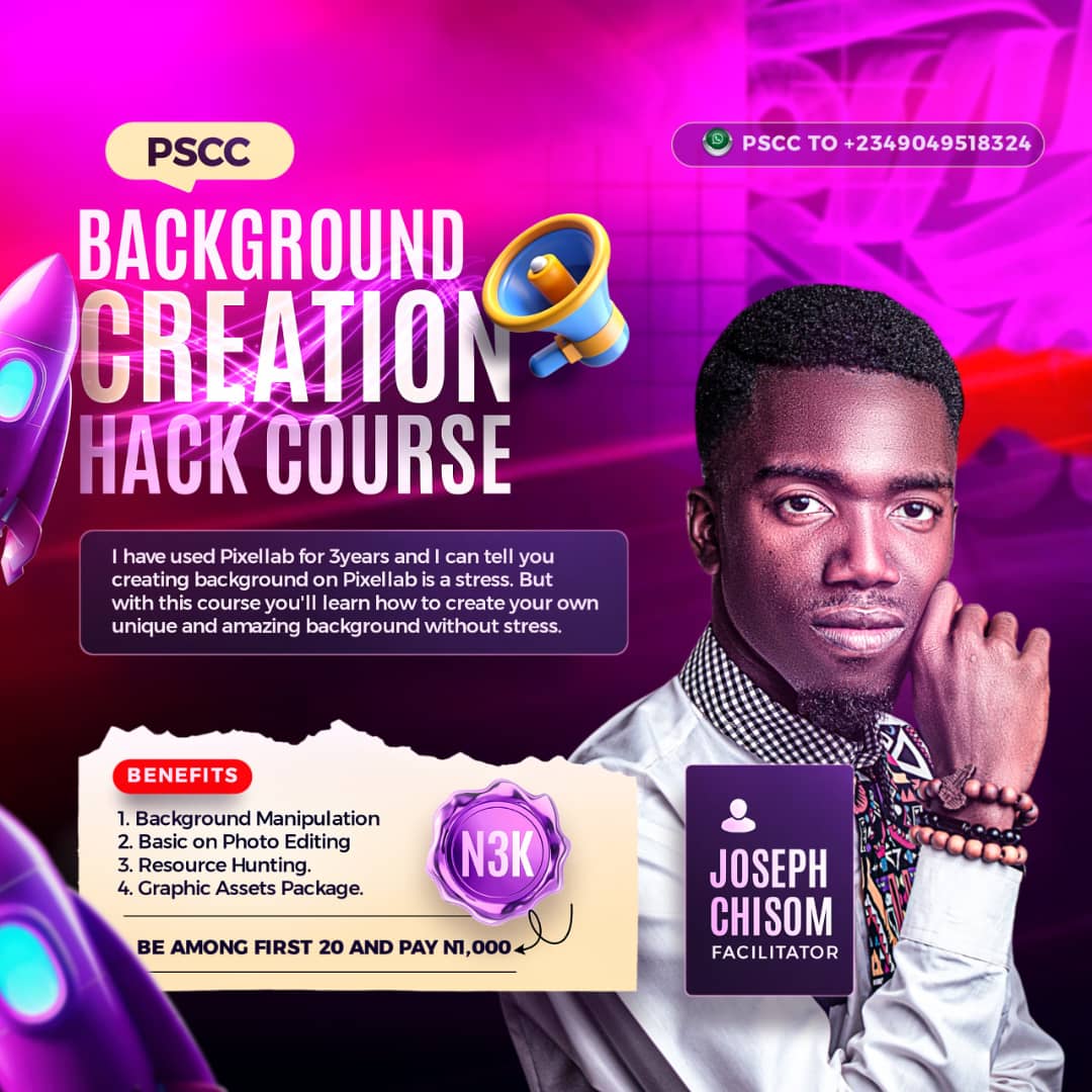 Buy PS CC BACKGROUND CREATION COURSE by Joseph Chisom on Selar