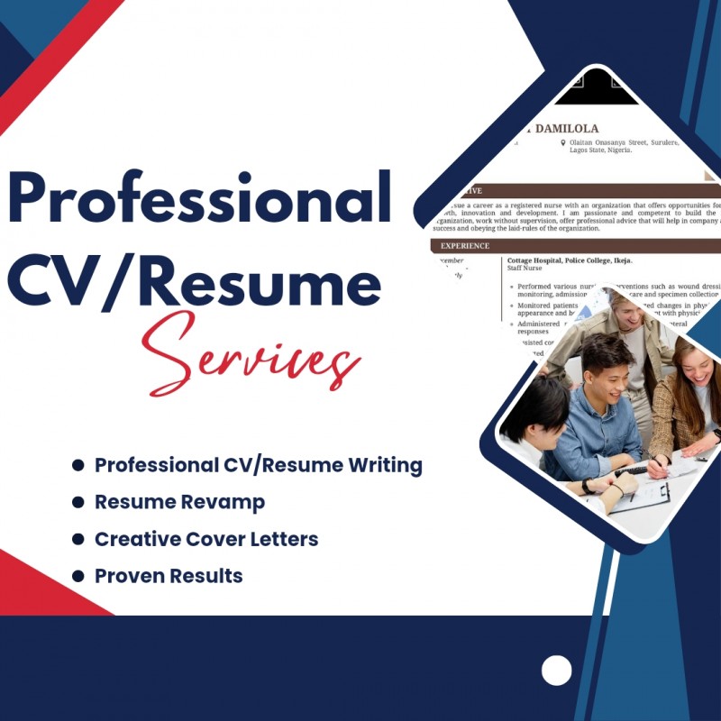 Buy Professional CV/ Resume Services by Olajumoke Oladunni on Selar