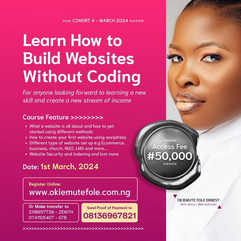 Buy Website Development (ONLINE COURSE) by OkiemuteFole (Tech Savvy) on ...