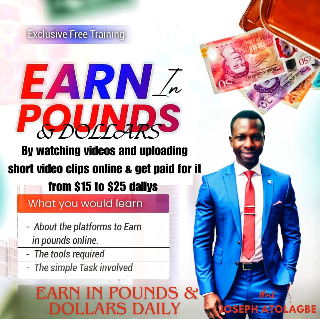 Buy EARN IN DOLLARS & POUNDS DAILYS ( Blue printing ) by Joseph Atolagbe on Selar