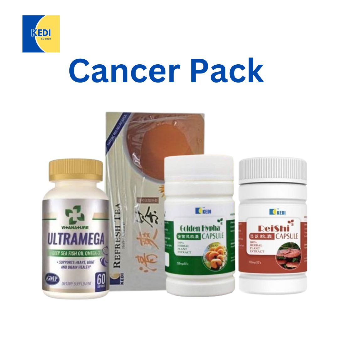 Buy Cancer Herbal Relief Pack - Reishi Capsule, Refresh Tea, Ultramega ...