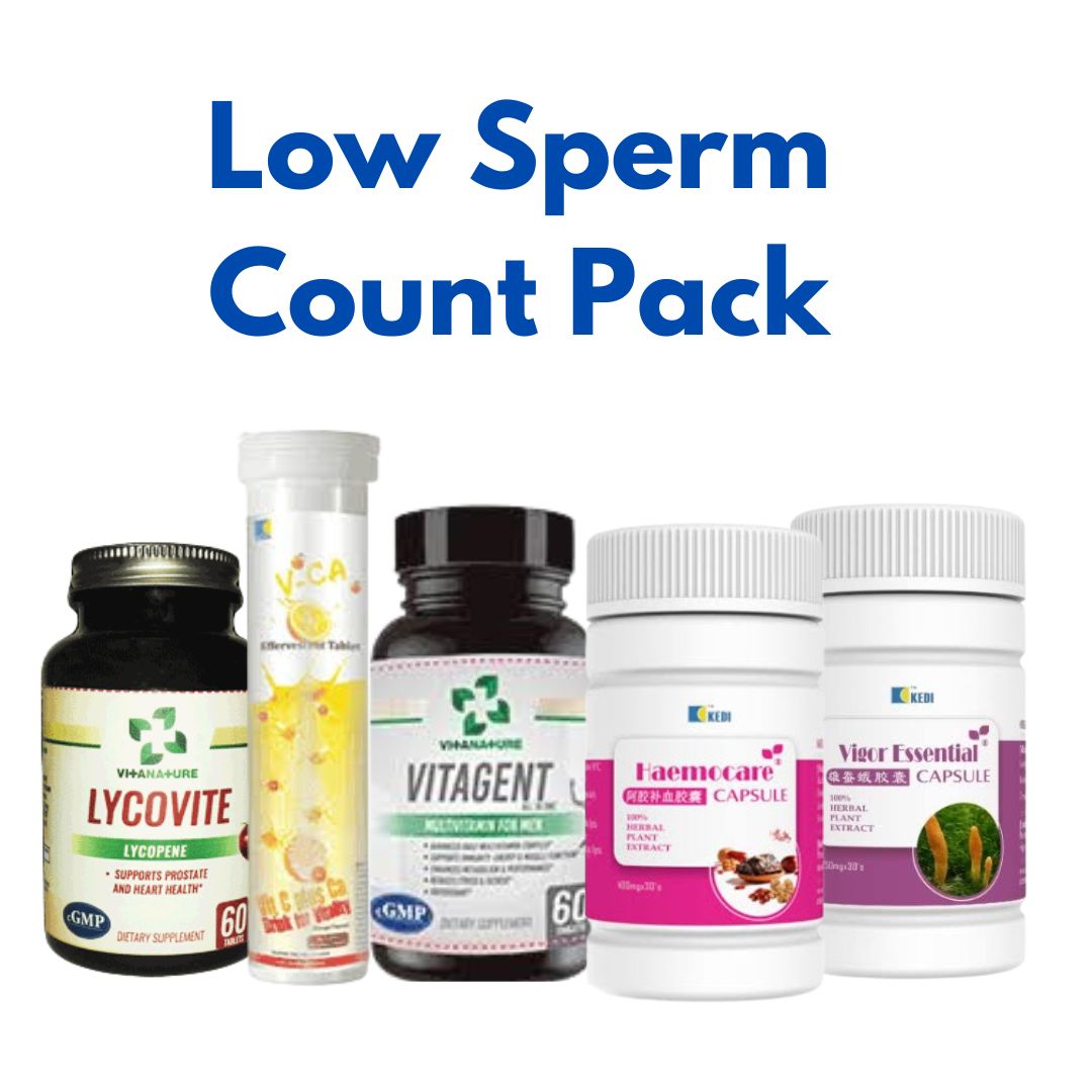 Buy The Kedi Low Sperm Count Herbal Treatment Pack - Lycovite Tablet ...