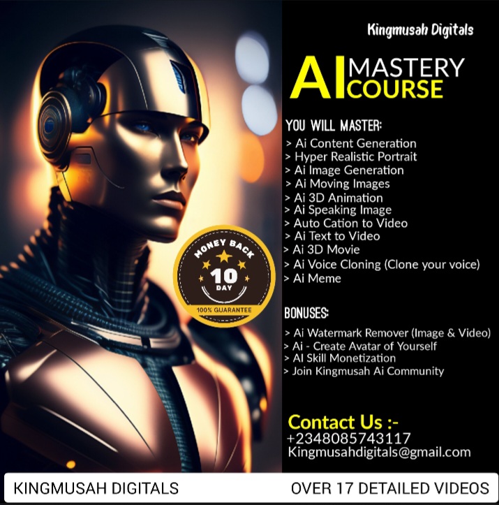 Buy AI Mastery Course by Kingmusah Digitals on Selar