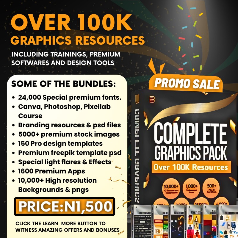 Buy OVER 100K GRAPHICS RESOURCES(PROMO DISCOUNT) by Kingtochi Digitals ...
