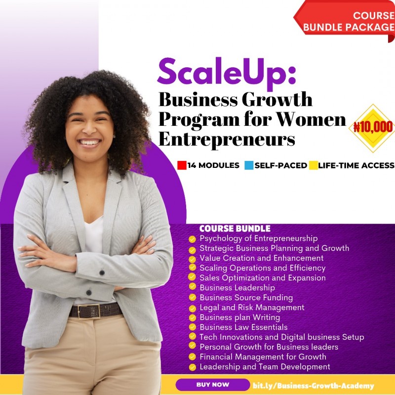Buy ScaleUp: Business Growth Program for Women Entrepreneurs by Leading Ladies Foundation on Selar