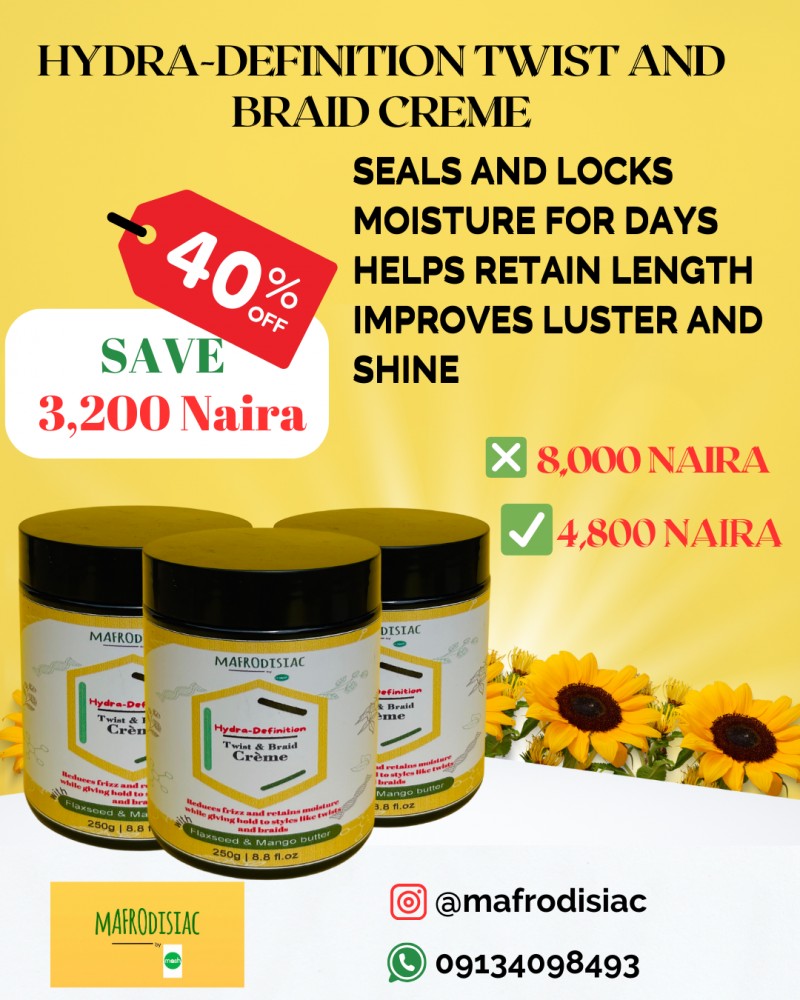 Buy HYDRA-DEFINITION TWIST AND BRAID CRÈME by MAFRODISIAC on Selar