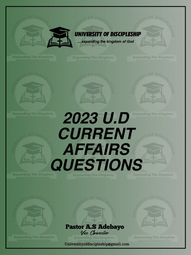 Get UD 2023 Current Affairs by Materials for U.D Students on Selar