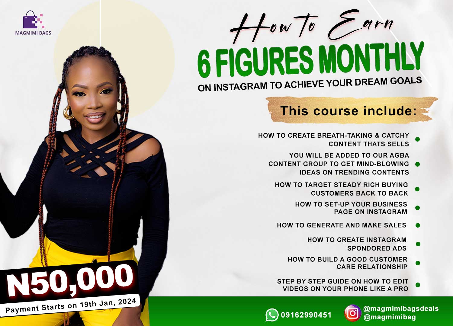 Buy HOW TO EARN 6 FIGURES MONTHLY ON INSTAGRAM TO ACHIEVE YOUR DREAM ...