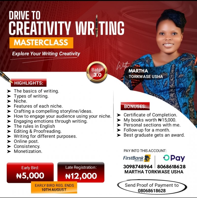 Buy Drive to Creativity: Writing Masterclass for newbies and writers 3. ...