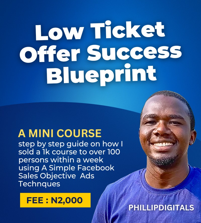 Buy Low Ticket Offer Success Blueprint (LTOS) by Phillipdigitals on Selar