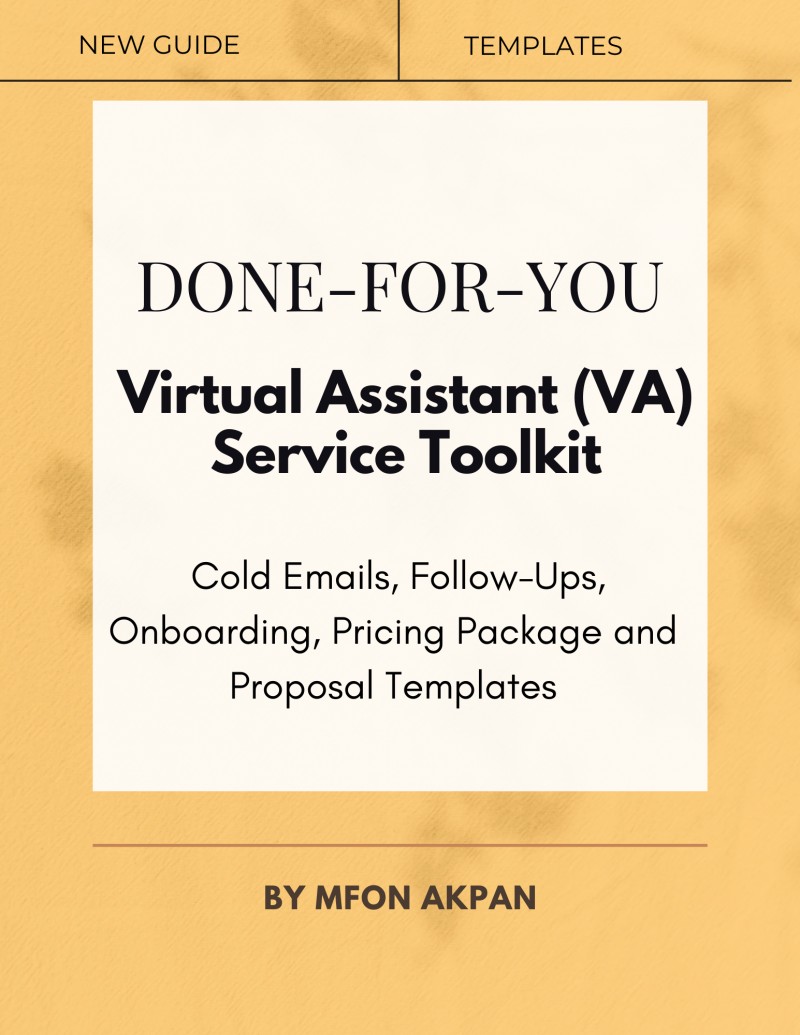 Buy DONE FOR YOU - Virtual Assistant (VA) Service Toolkit by Mfon Akpan on Selar
