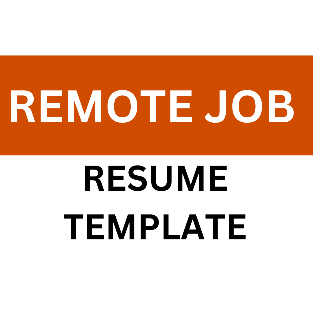 Buy REMOTE JOB RESUME TEMPLATE - Recruiter Approved! by Mfon Akpan on Selar