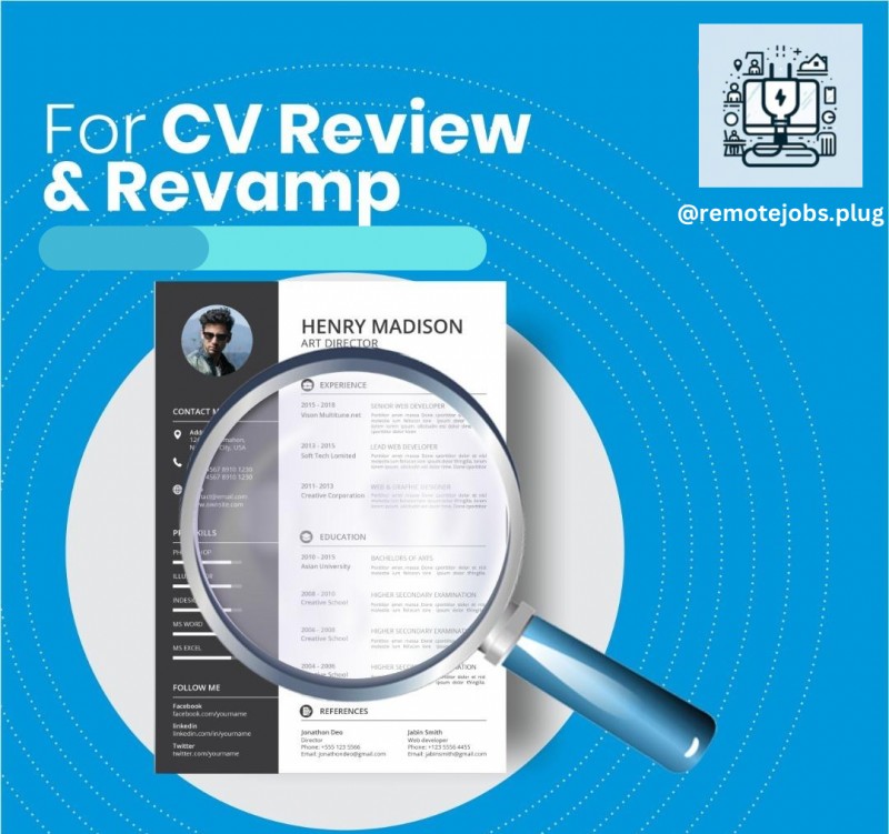 Buy Revamp your CV and Cover letter by Remotejobs Plug on Selar
