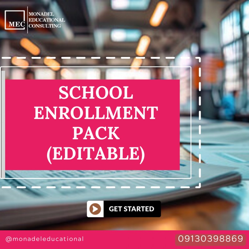 Buy SCHOOL ENROLLMENT PACK (EDITABLE) by Monadel Educational Consulting ...