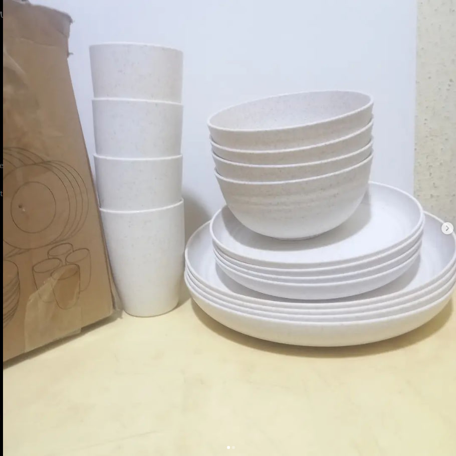 Buy Unbreakable dinner set 16pcs by Mrswarehouseng on Selar