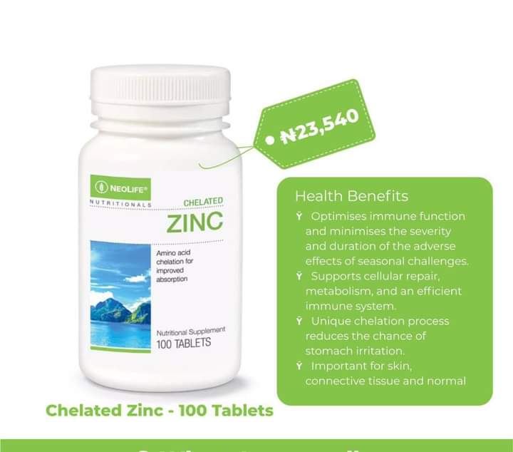 Buy GNLD Neolife Chelated Zinc -100 Tablets (Single) by Optimal Living ...