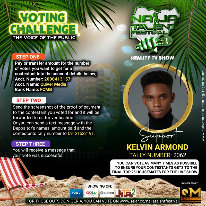 Buy NTF KELVIN ARMOND 2024 by NAIJA TALENT FESTIVAL REALITY TV SHOW on ...