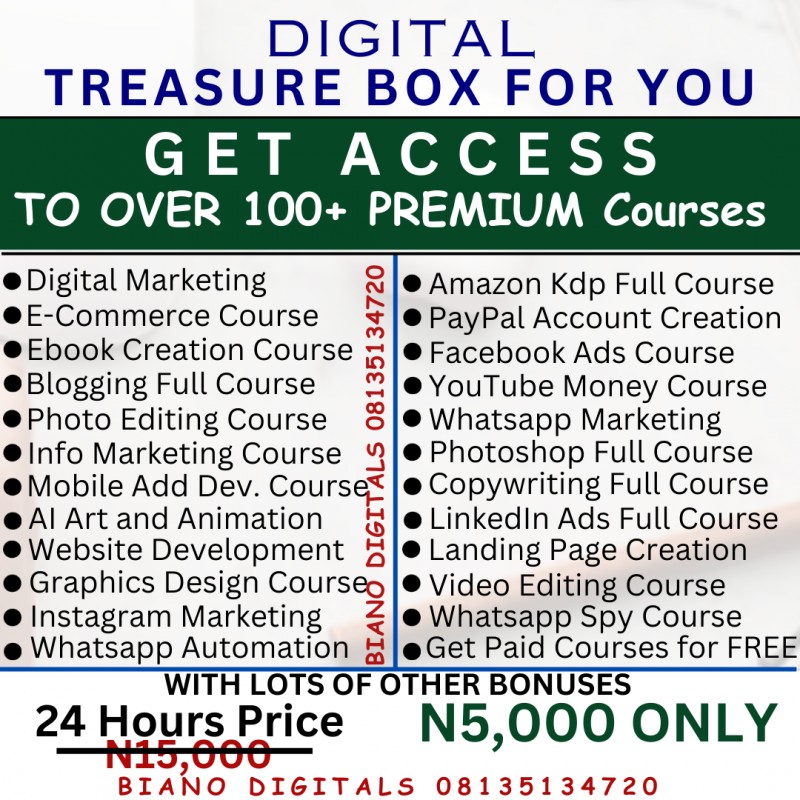 Buy (New) Digital Treasure Box (With all necessary skill needed) by BIANO Digitals on Selar