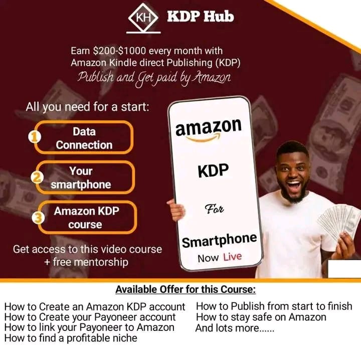 Buy AMAZON KDP FULL MENTORSHIP COURSE by Okeke chinonso joshua on Selar
