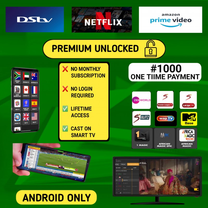 Buy BUY LATEST DSTV NETFLIX AND LIVE FOOTBALL MATCHES APP By