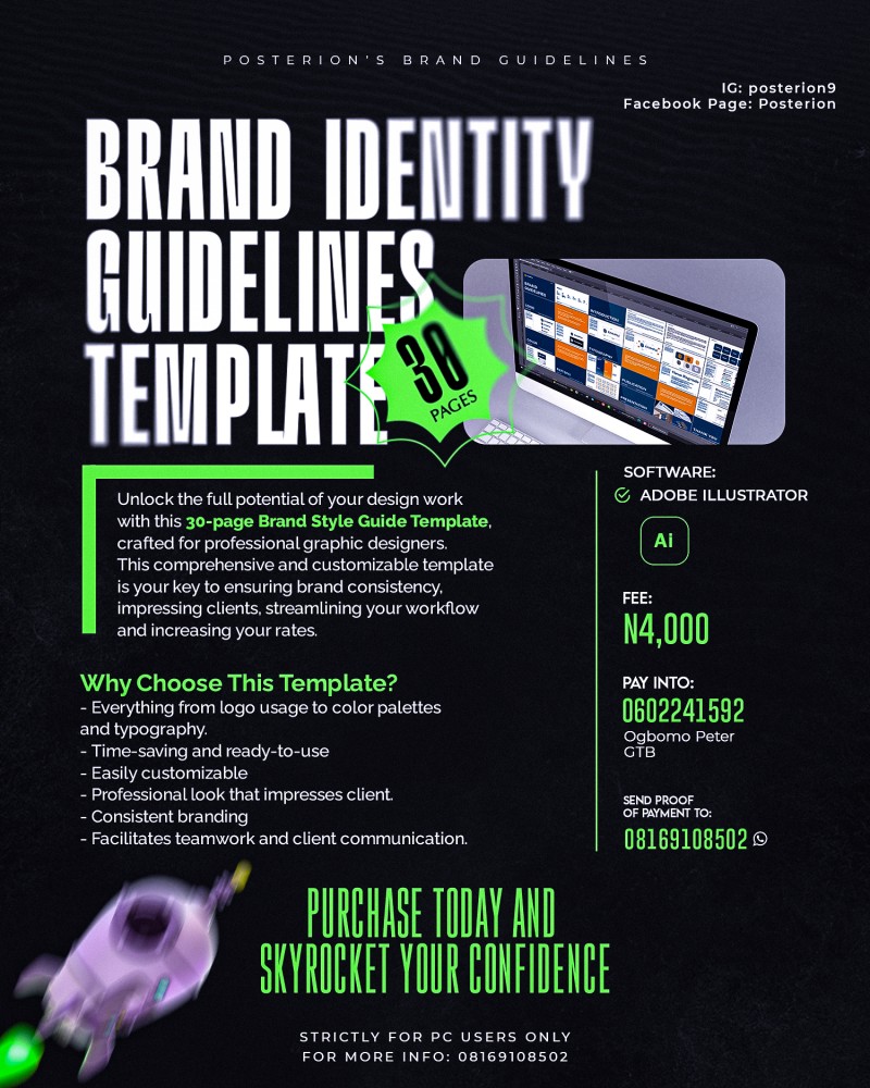 Buy BRAND IDENTITY GUIDELINES TEMPLATE by Peter Odion Ogbomo on Selar