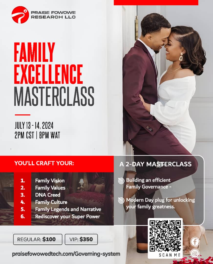 Buy FAMILY EXCELLENCE MASTERCLASS by Family House Africa on Selar