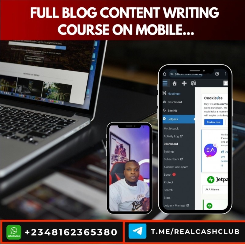 Buy Full blog content writing Course on mobile 100% Smartphone business by Paddedvibez Shop on Selar