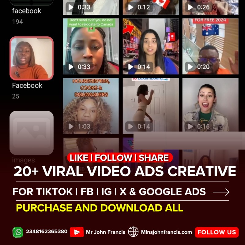 Buy High-CPM Niche Video Ad Creatives For all Paid Ads platforms by Paddedvibez Shop on Selar