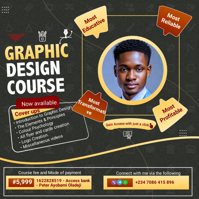 Buy Smartphone Graphic Design course by Oladeji Peter Ayobami on Selar